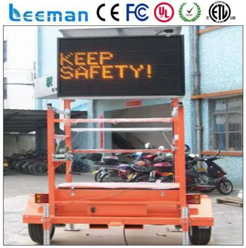 Traffic Warning Sign Solar Vms Trailer Trailer Mounted Led Display Led ...