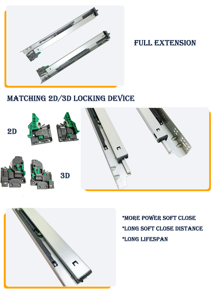 533 Boke Undermount Drawer Tracks For Face Frame Kitchen Cabinets, High ...