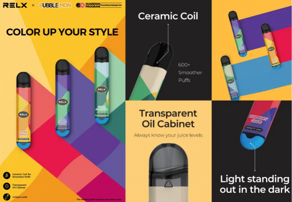 Bar Relx Asli Disposable Vape Pod Vape Pen, kualitas tinggi Bar Relx ...