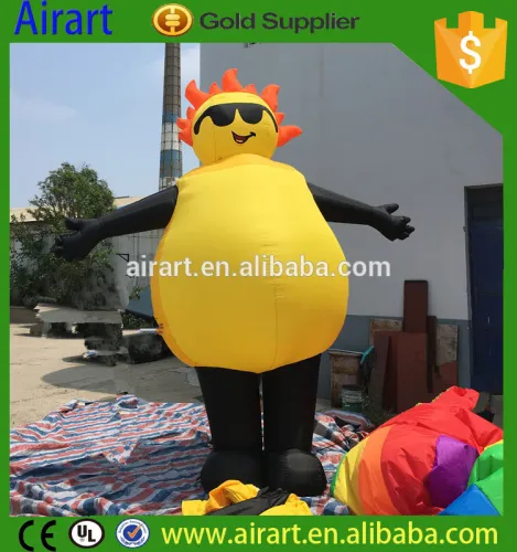 Custom Cartoon Costume Walking Inflatable Sun, Lovely Inflatable Sun ...