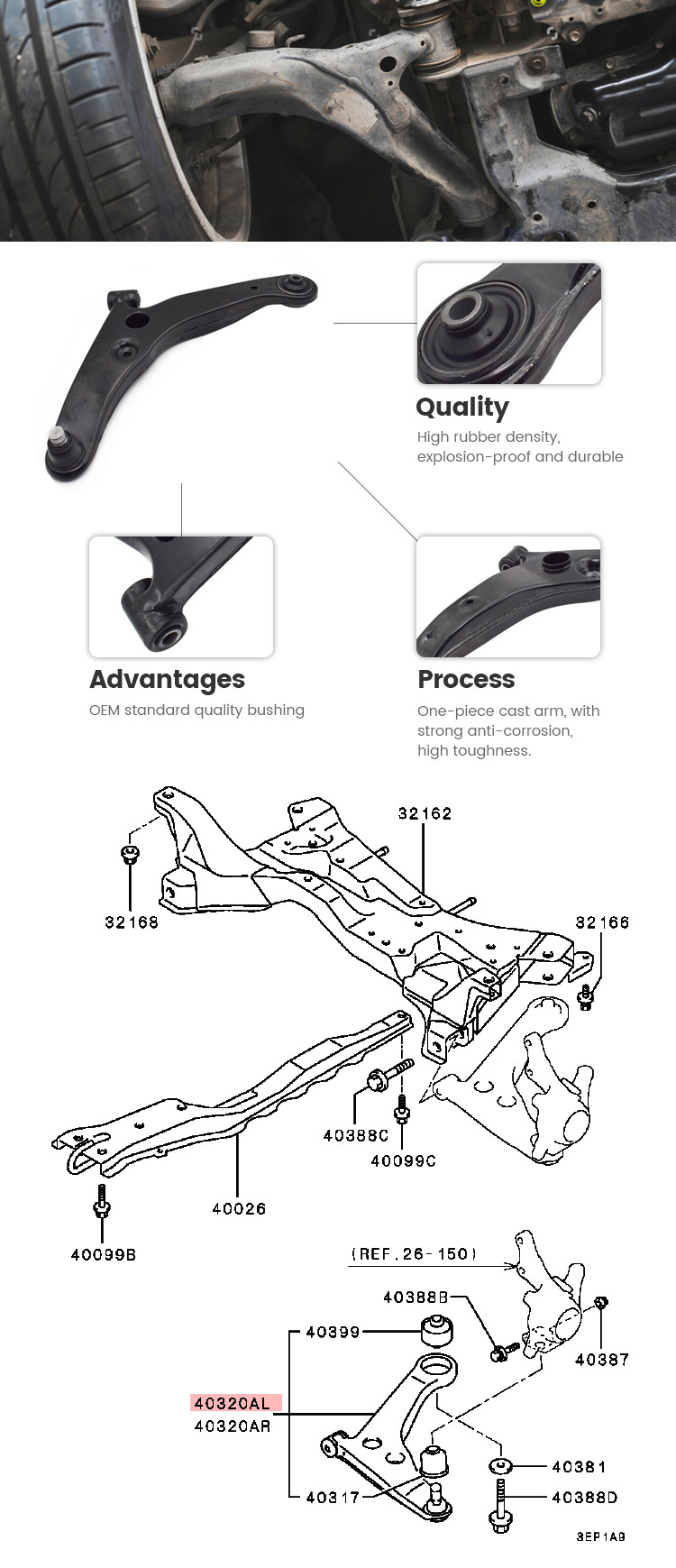 Front Suspension Arm Assembly For Toyota 4runner Land Cruiser Prado ...