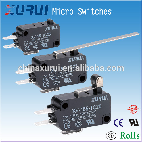 Miniature Snap Action Micro Switch / 15a Min Micro Switch / Micro Tact ...
