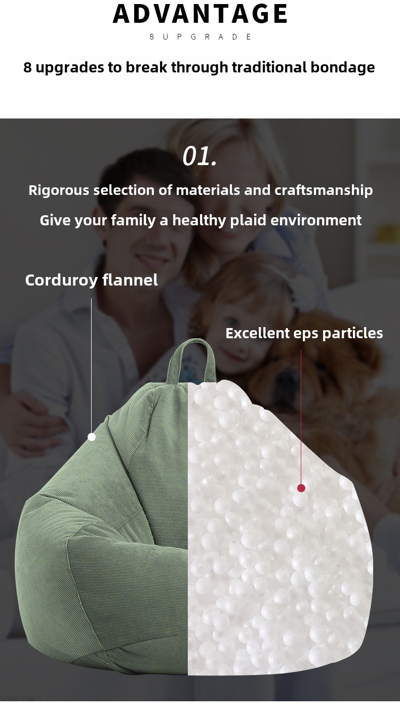 Red Epp Fabric Bean Bag Sofa For Living Room, High Quality Red Epp ...