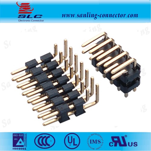Pitch 2.54mm Pin Header 2*4 Pin Header Double Row Right Angle/smt Pin Header Connector For Pcb ...