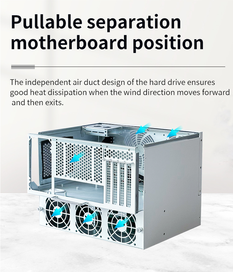 8-9 Bay Microatx Pcie Nas Chassis - Rack-mounted Aio Server With Fan ...