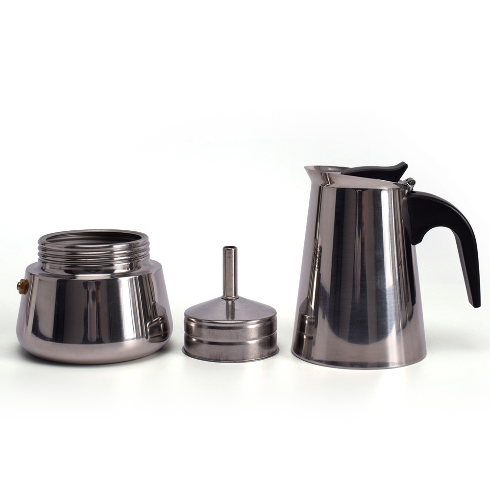 Italian Style Stainless Steel Moka Pot For Induction Stovetop Espresso ...