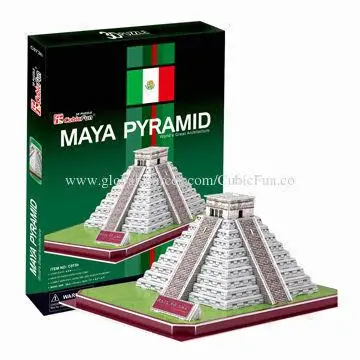 3d Building Paper With Maya Pyramid Design, High Quality 3d Building ...