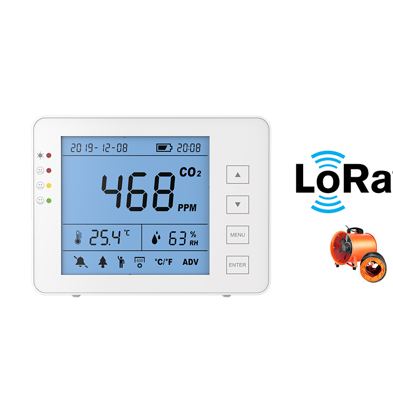 Wireless Lorawan Smart Air Quality Monitor With Co2 Control, High ...