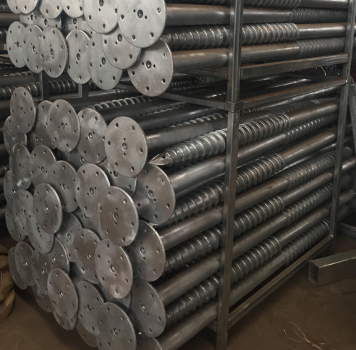 Square Flange Ground Screw Pile Ground Screw Foundation, High Quality ...