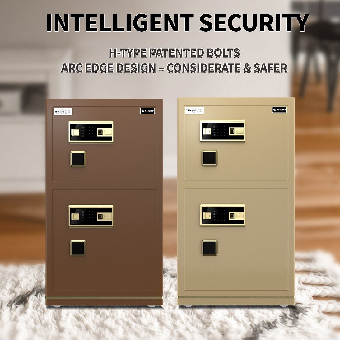 H-type Bolts Square Handdle Hidden Design Large Safes, High Quality H ...