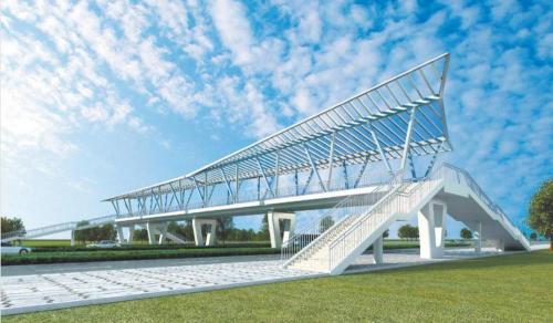 Large Span Prefab Steel Structure Pedestrian Cross Bridge, High Quality ...