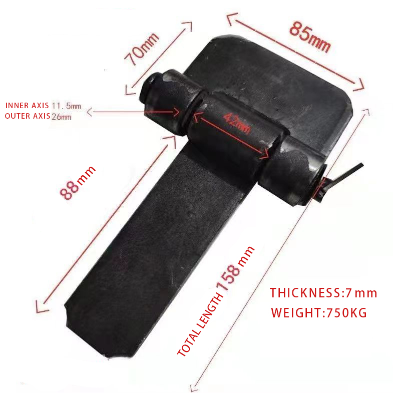 Long Tongue Heavy Duty T-shape Welded Car Truck Hinge, High Quality ...
