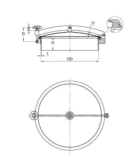 สุขาภิบาลกลมไม่ดัน Manways กับกระพุ้ง คุณภาพสูง สุขาภิบาลกลมไม่ดัน ...