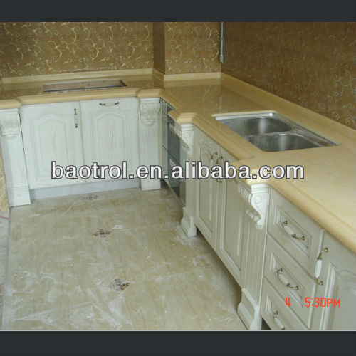 Korea Style Kitchen Island, Artificial Marble Modular Kitchen, High ...