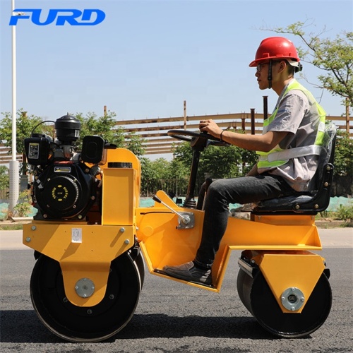 700kg Mini Tandem Vibratory Roller With Infinitely Variable Speed, High ...