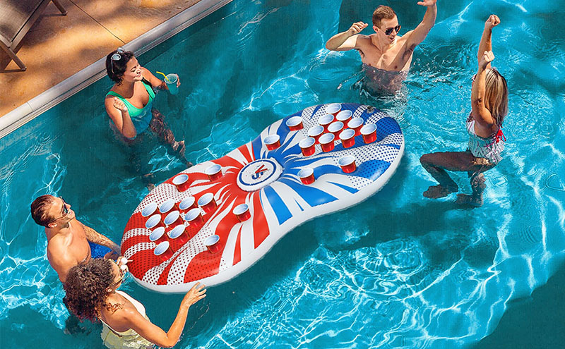 Inflatable Pong Raft Pool Party Beer Pong Table, High Quality ...