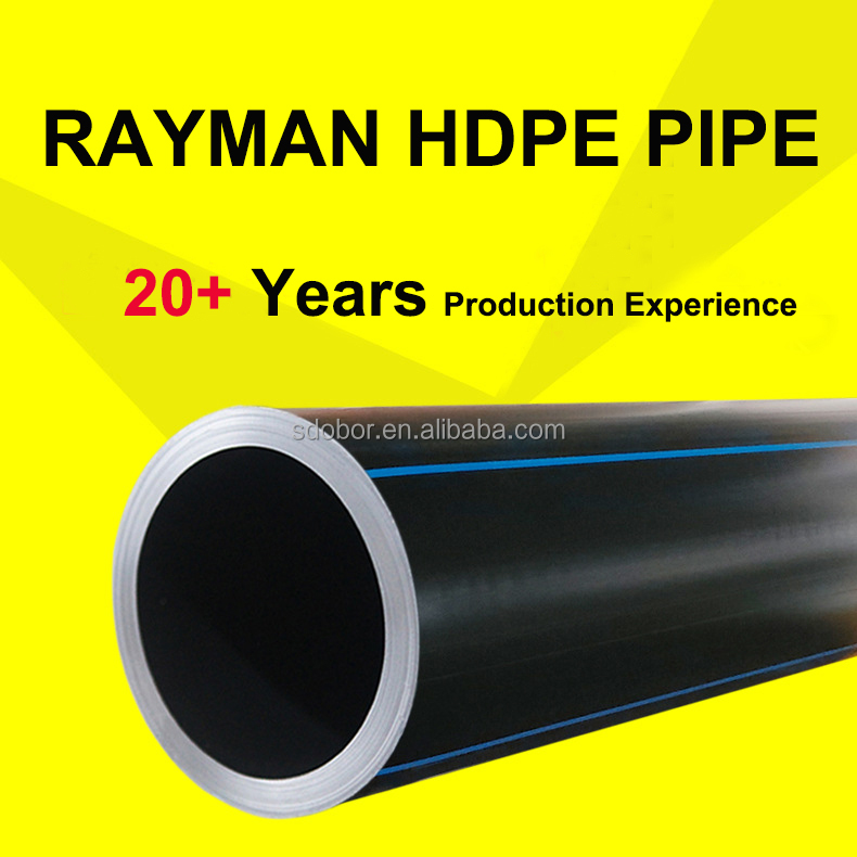 50mm To 500mm Pn16 Pn10 Sdr11 Pe100 Hdpe Black Pe Pipe For Water Supply ...