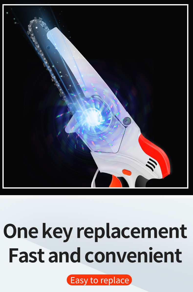 6 Inch Mini Cordless Chainsaw Christmas Cordless Handheld Chainsaw For ...