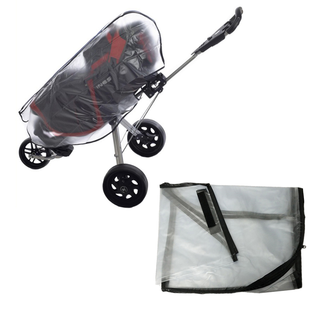 Zippered Pvc Golf Cart Bag Rain Cover Waterproof Trolley Bag Hood ...