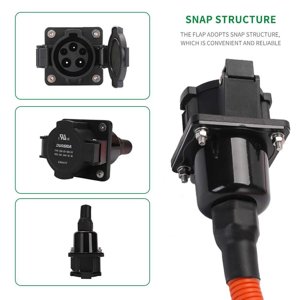 32a/50a Sae J1172 Ev Charger Inlet Socket With 1m Cable, High Quality ...