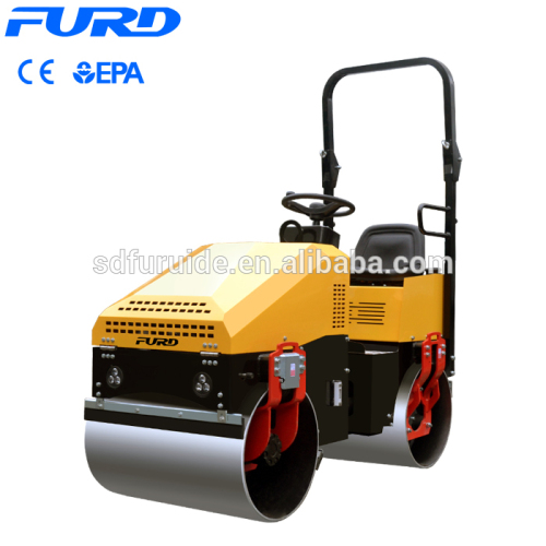 Driving 1 Ton Mini Compactor Vibratory Road Roller Fyl-890 Driving 1 ...