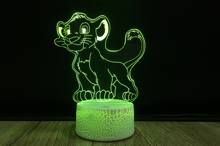 Lion King Simba 3d Optical Illusion Lamp, High Quality Lion King Simba ...