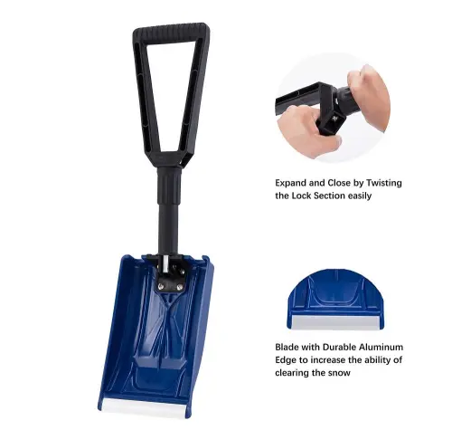 Collapsible Folding Snow Shovel With D-handle, High Quality Collapsible ...