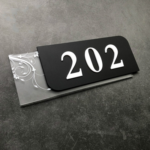 Customized House Sign Board&logo House Number Street Glass Effect ...