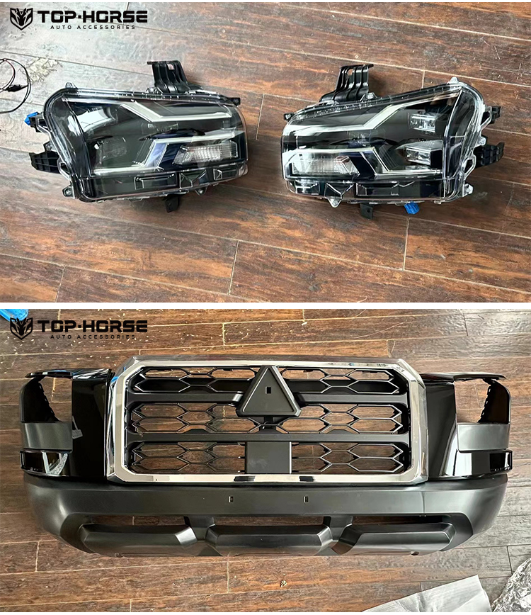 Mitsubishi Triton L200 Facelift Body Kit: Bumper, Bonnet, Headlights ...