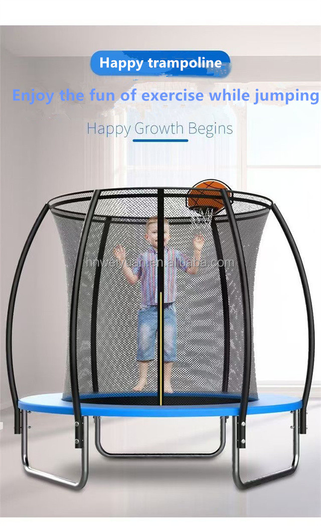12ft Indoor/outdoor Mini Trampoline Park With Basketball Hoop ...