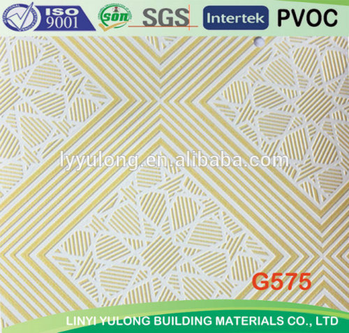 Golden Pvc Laminated Gypsum Ceiling Tiles, High Quality Golden Pvc ...
