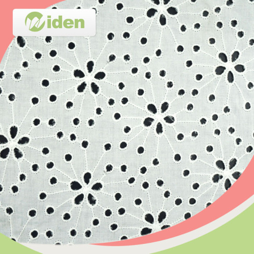 Fancy Custom Eyelet Cutwork White Lace Cotton Embroidery Fabric, High ...