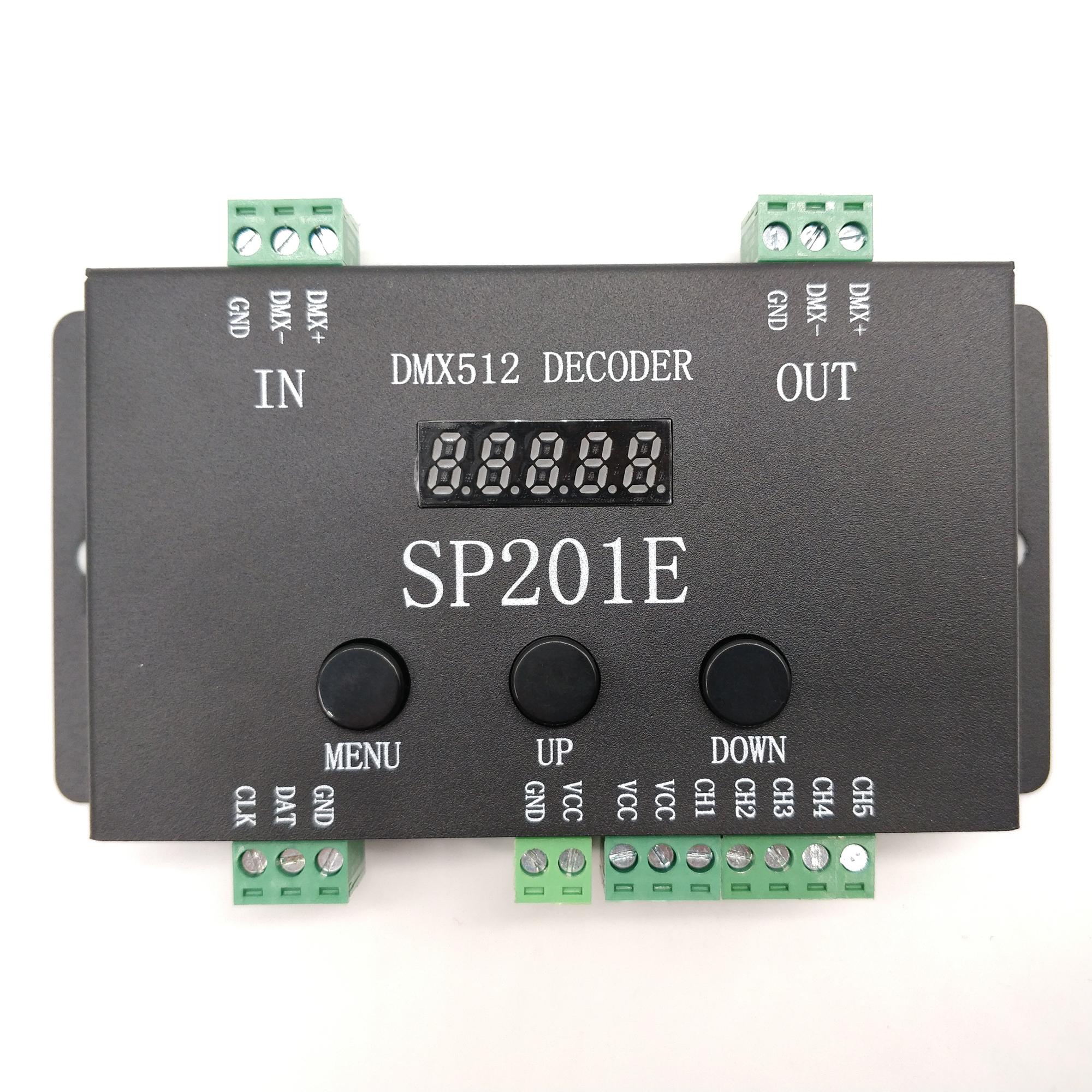 Dmx512 Decoder For Spi Signal Addressable Rgb Pixel Led With 5 Channel ...