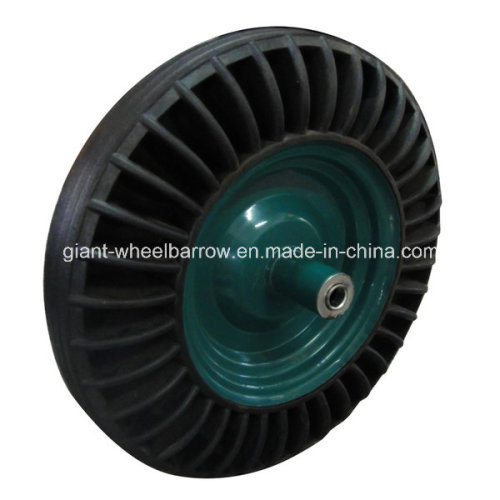 Rubber Solid Wheel For Wheelbarrow 10"x3" With Metal Rim, High Quality ...