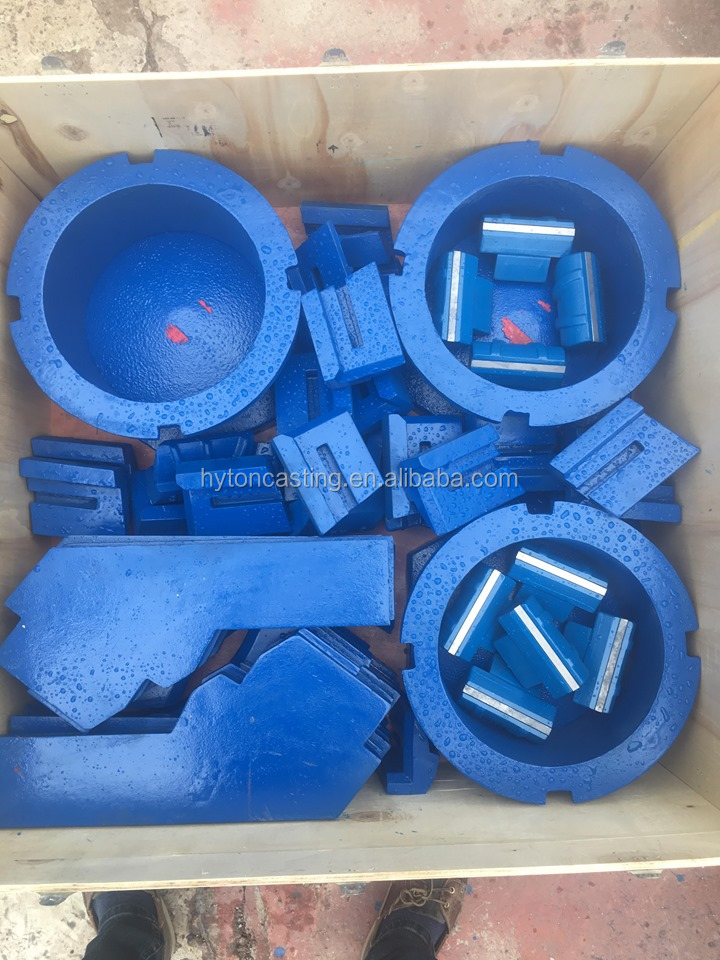 Customized Vsi Crusher Wear Parts: High Chrome Anvils With Ceramic ...