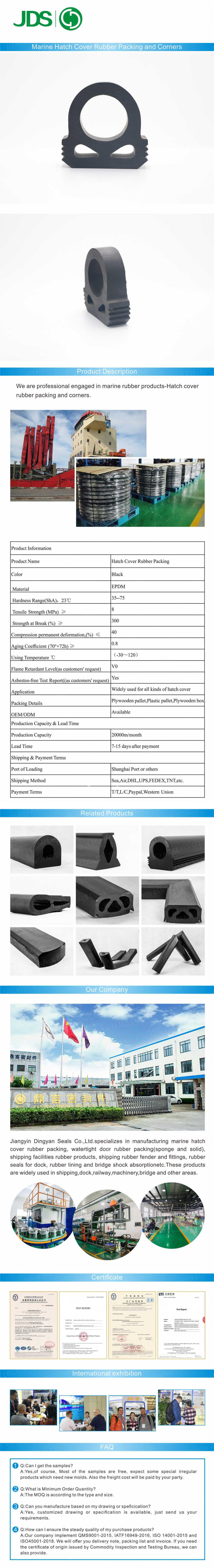 Marine Epdm Round Hollow Hatch Cover Rubber Packing, High Quality ...