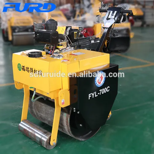 500kg Single Drum Small Hand Roller Compactor (fyl-700), High Quality ...
