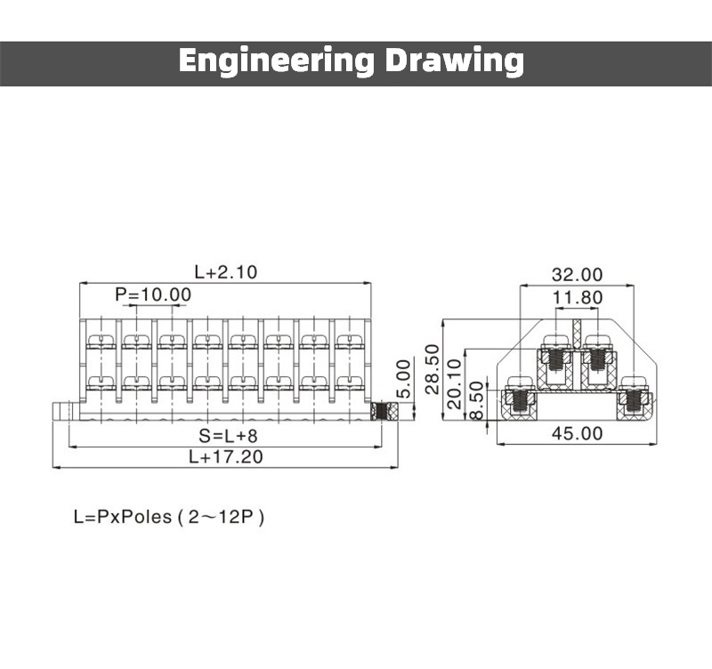 High Power Connection Terminal Connector Terminal Block, High Quality ...