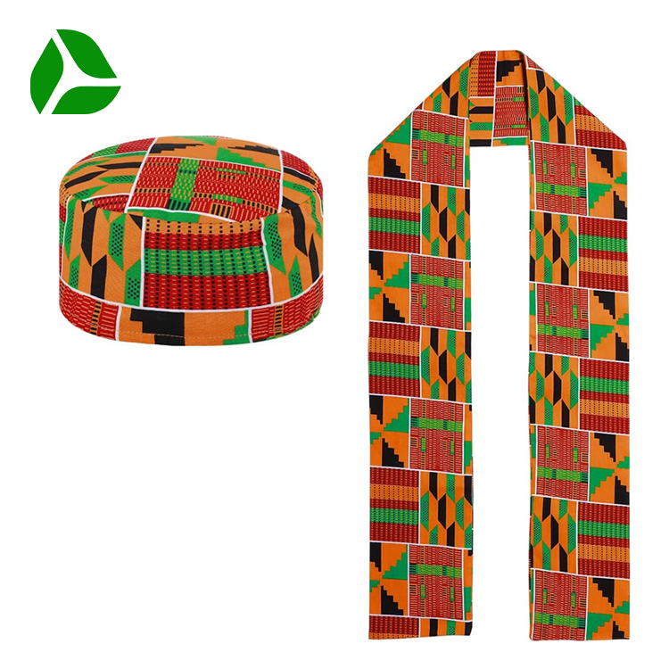 African Kente Pattern Kufi Hat - Celebrate Black History, High Quality ...