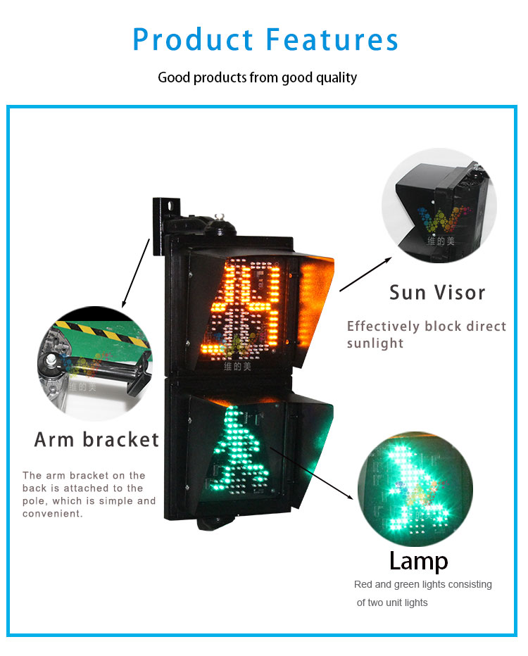 Countdown Timer 200mm Led Traffic Pedestrian Cross Light, High Quality ...