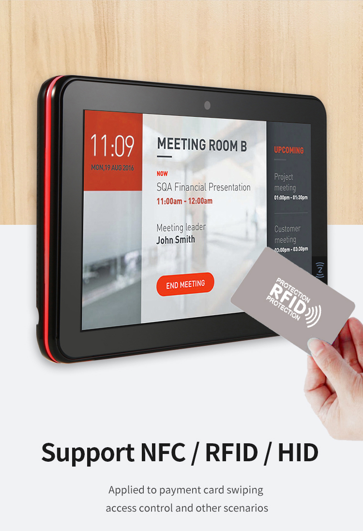 4g Lte Meeting Room Booking System With Digital Signage, 10.1 Inch Led ...