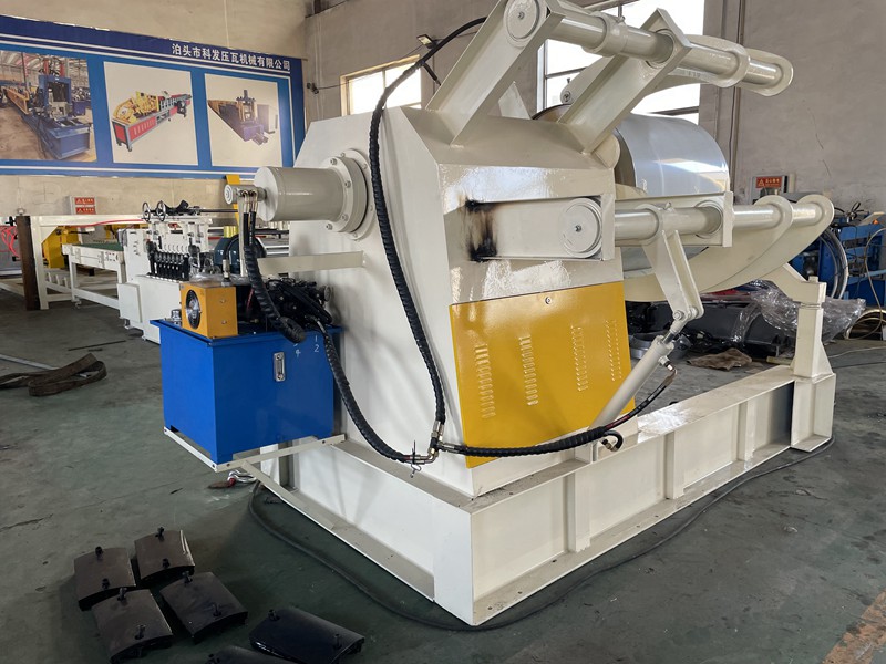 Full Automatic Decoiler Machine With 12 Ton Capacity And Coil Turn Over ...