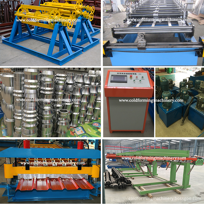Lembar Profil Logam Mesin Roll Forming Trapesium Panel Roll, kualitas ...