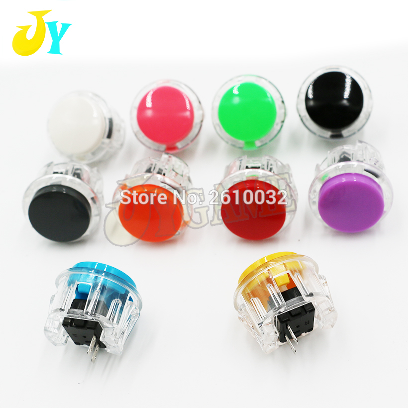 50pcs Arcade Push Button Copy Sanwa Obsf-30 Push Button 30mm Arcade Button Switch Crystal Button ...