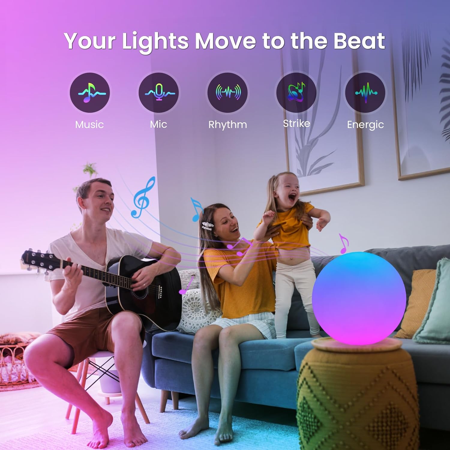 Rgb Color-changing Rechargeable Led Ball Light With Remote, High ...