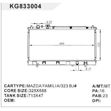 Auto Radiator Car:mazda Familia/323 Bj#, High Quality Auto Radiator Car ...