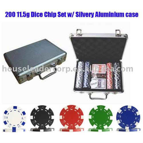 200 Poker Chip Set In Silver Aluminium Case, High Quality 200 Poker ...