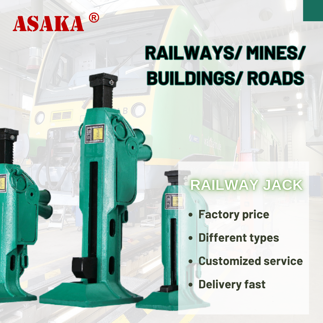 Asaka 10 Ton Hydraulic Railway Jack For Trucks - Red Green, High ...