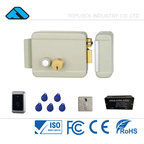 12v Hook Lock Electric Rim Lock Yale With Double Solid Brass Cylinder ...