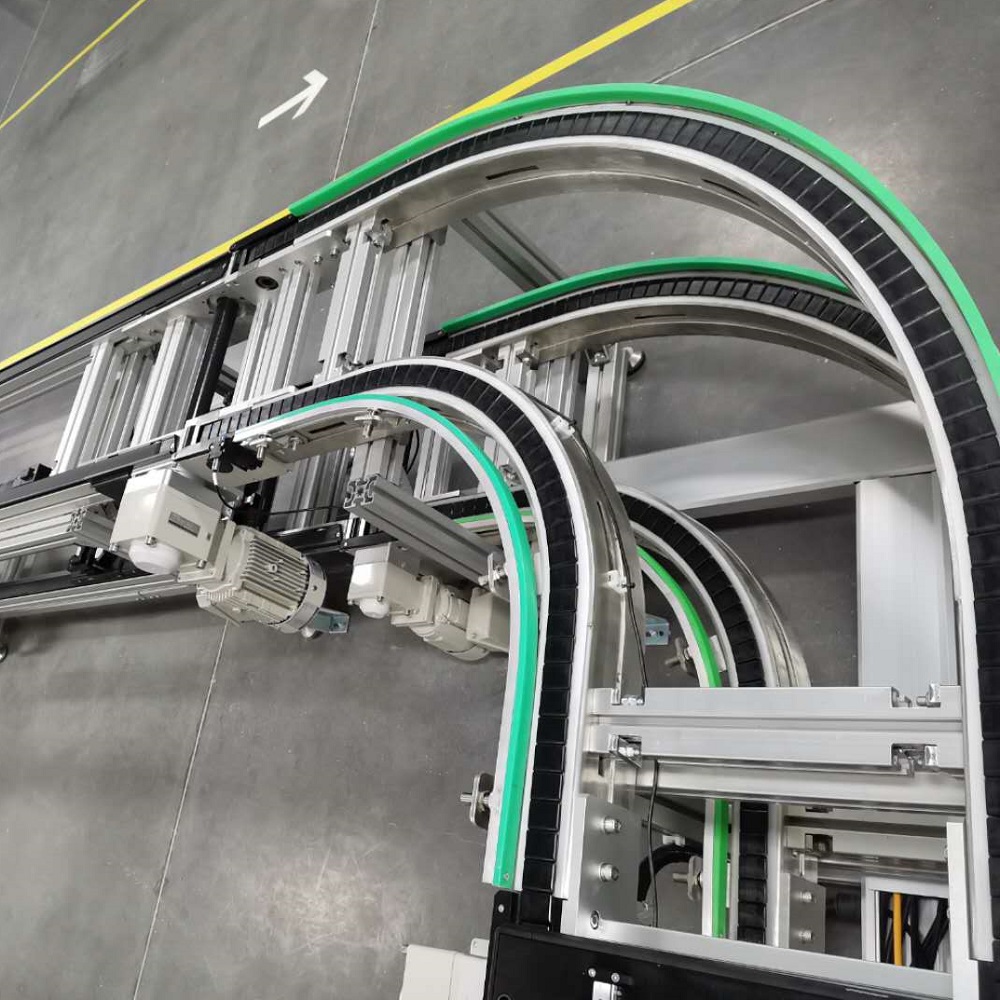 CV/90 Flat Top Chain Conveyor Curve for Pallet Handling System Designs ...